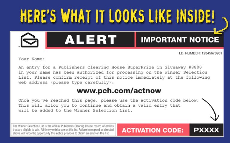 Activate your Activation Code at www.pch.com/actnow to go for a HUGE ...