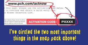 Activate your Activation Code at www.pch.com/actnow to go for a HUGE ...