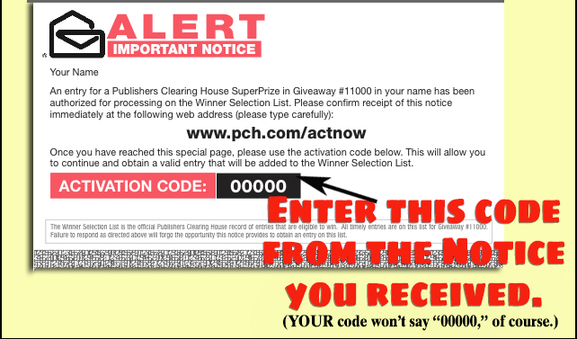 Did you receive this special ALERT notice in the mail from PCH? OPEN IT ...